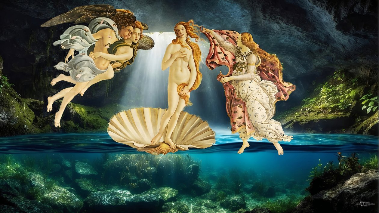 The Birth of Venus (recreated by Botticelli)