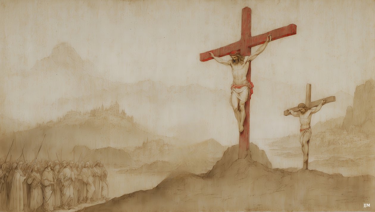 Jesus Crucifixion 01 by Josef Johann Michel