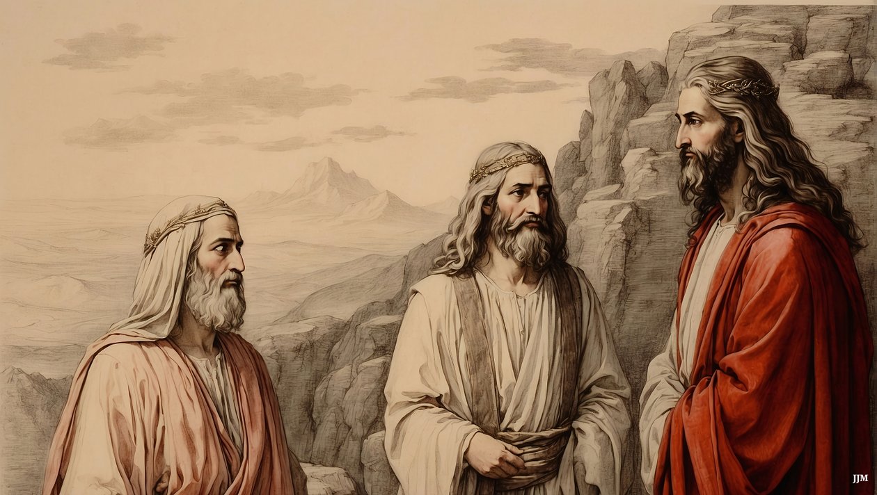 Jesus Transfiguration with Moses and Elijah 01