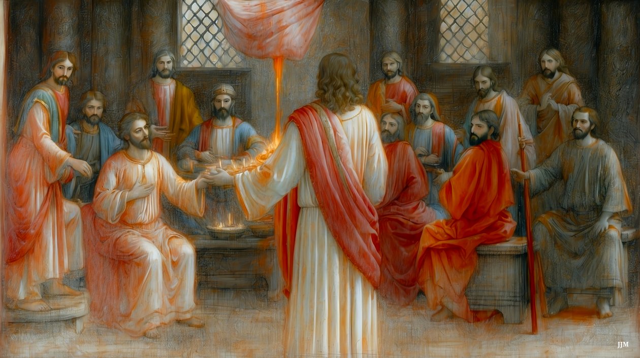 Jesus Appears to the Disciples 02 by Josef Johann Michel