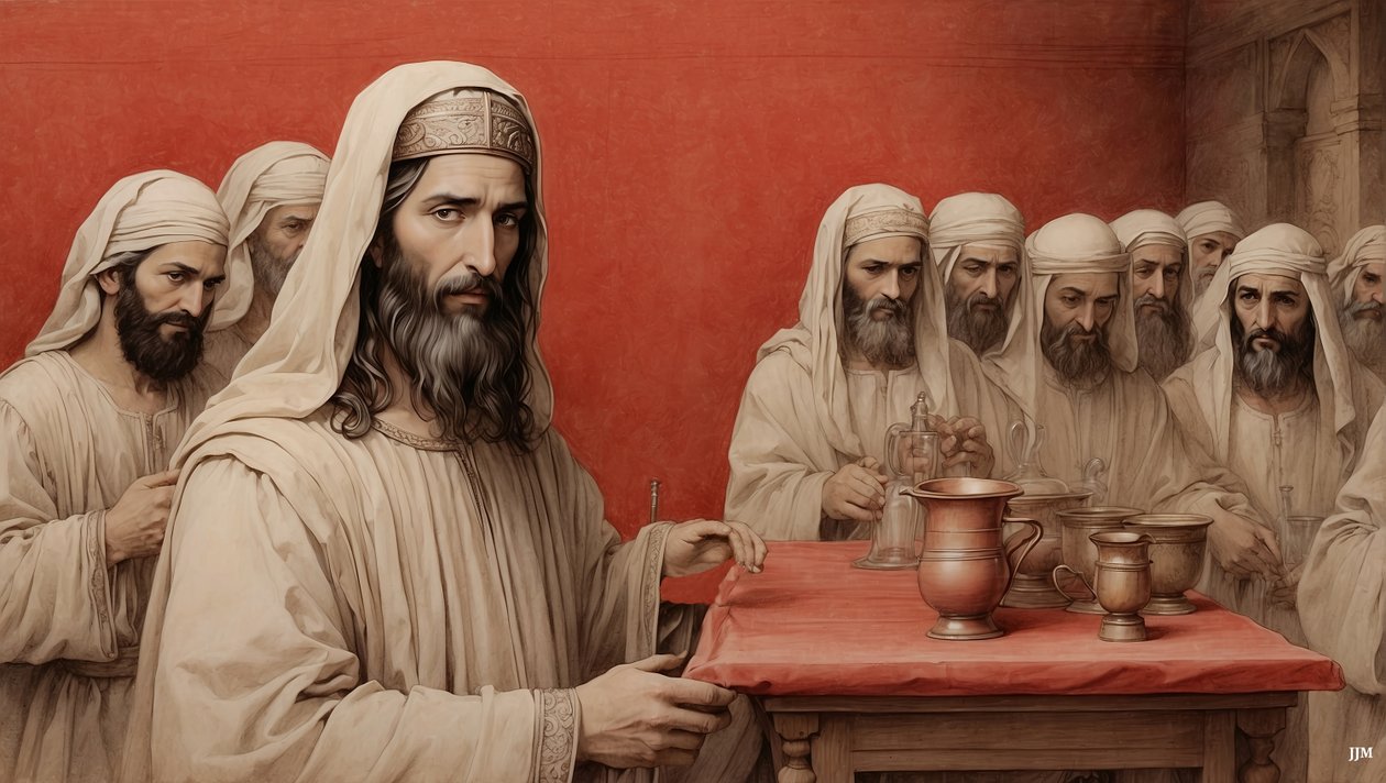 Jesus Says to the Servants - Fill the Water Jars - Wedding at Cana 04