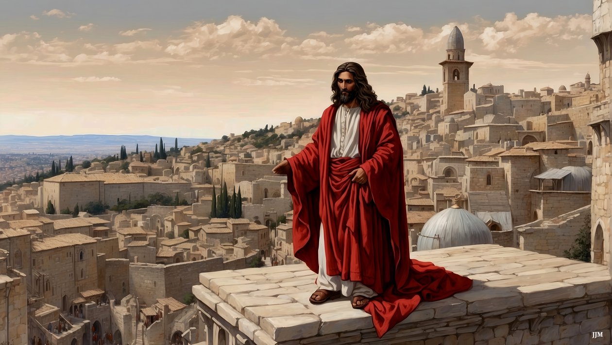 Jesus Taken to the Pinnacle of the Temple by the Devil - Throw Yourself ...