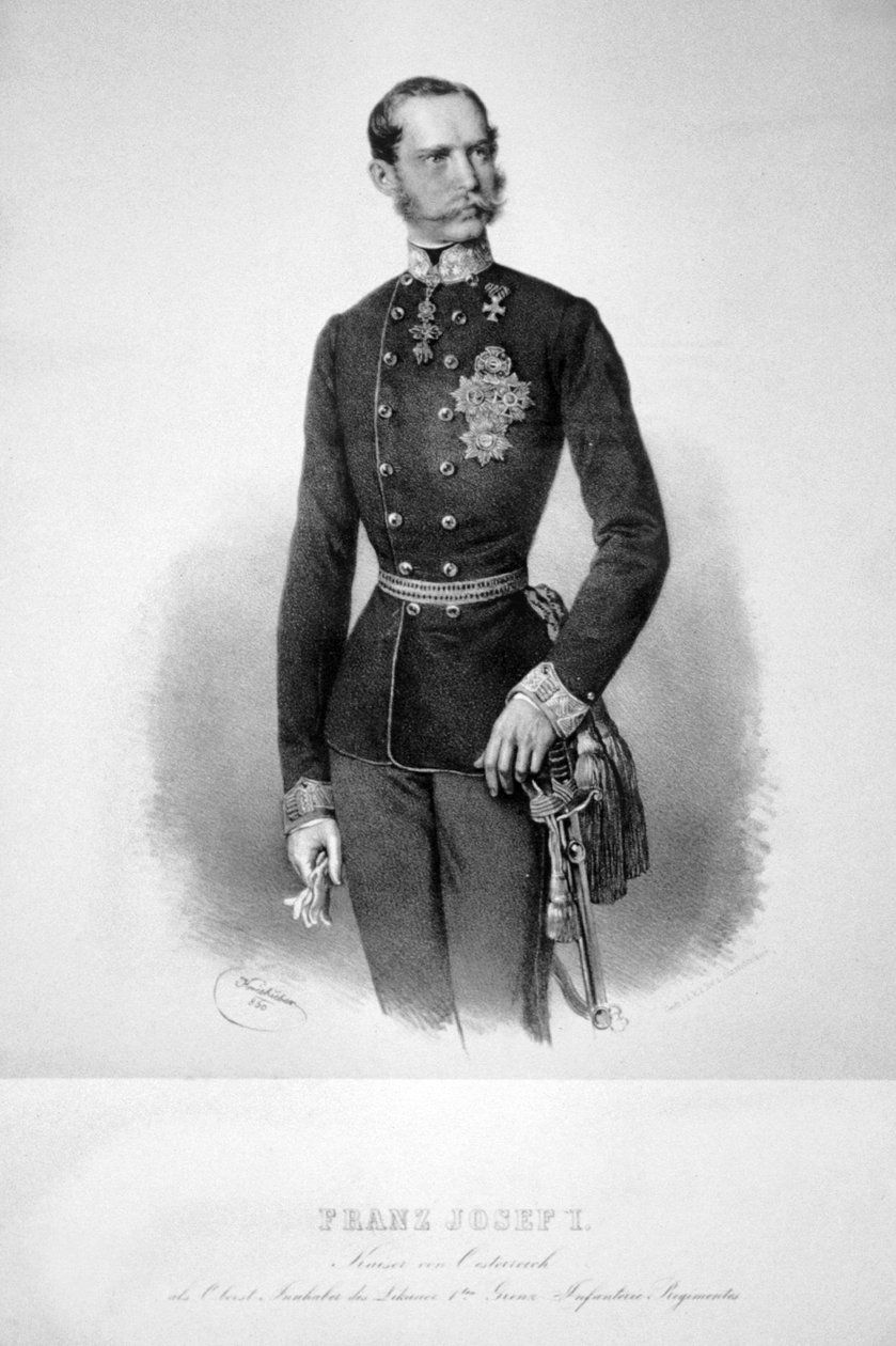Franz Josef I, 1860 by Josef Kriehuber: Buy fine art print