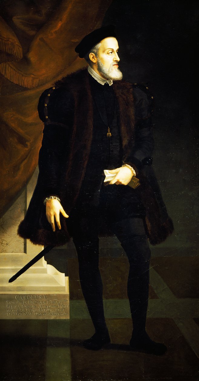 Portrait of Charles V by Josef and Mayrhofer Friedrich Kiss