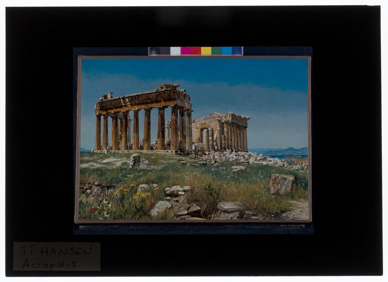 Greek Temple, Athens by Josef Theodor Hansen