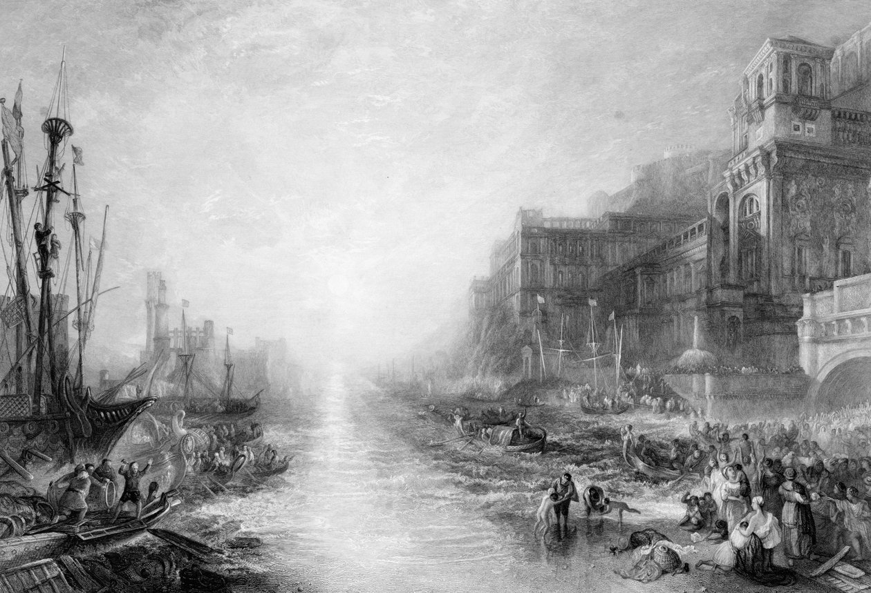 The Embarkation of Regulus, Ancient Carthage, engraved by Daniel Wilson ...