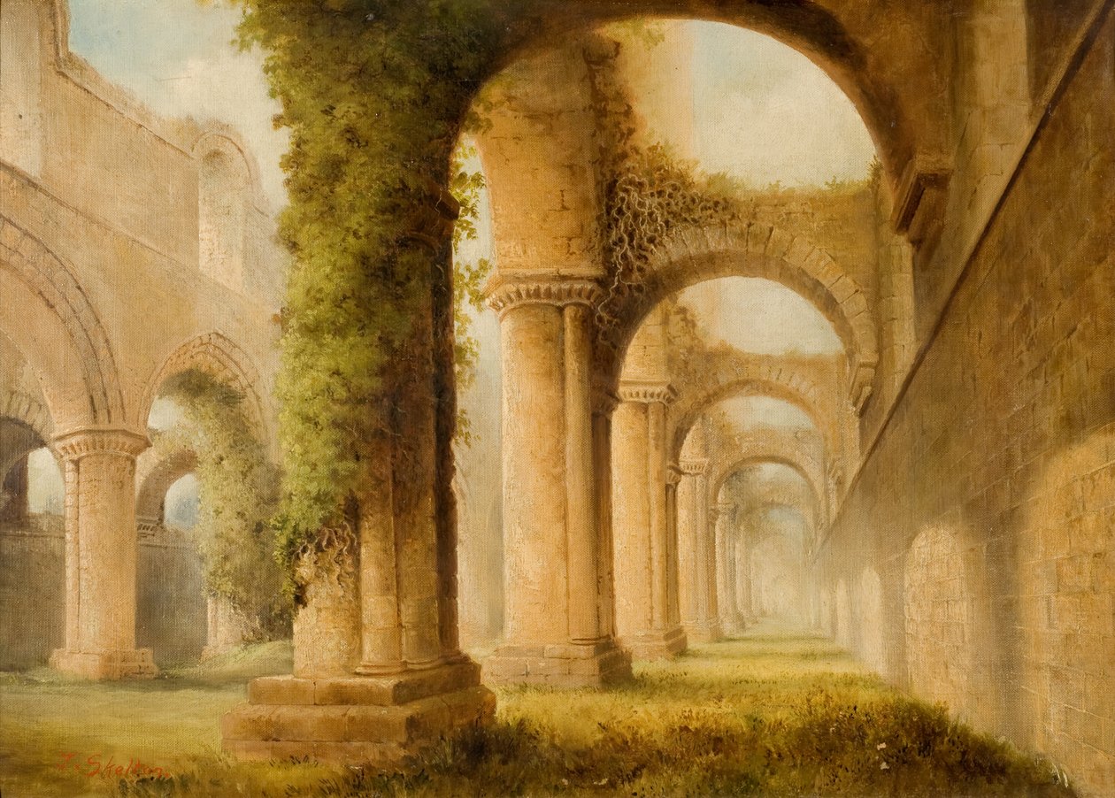 Kirkstall Abbey by Joseph Ratcliffe Skelton: Fine art print