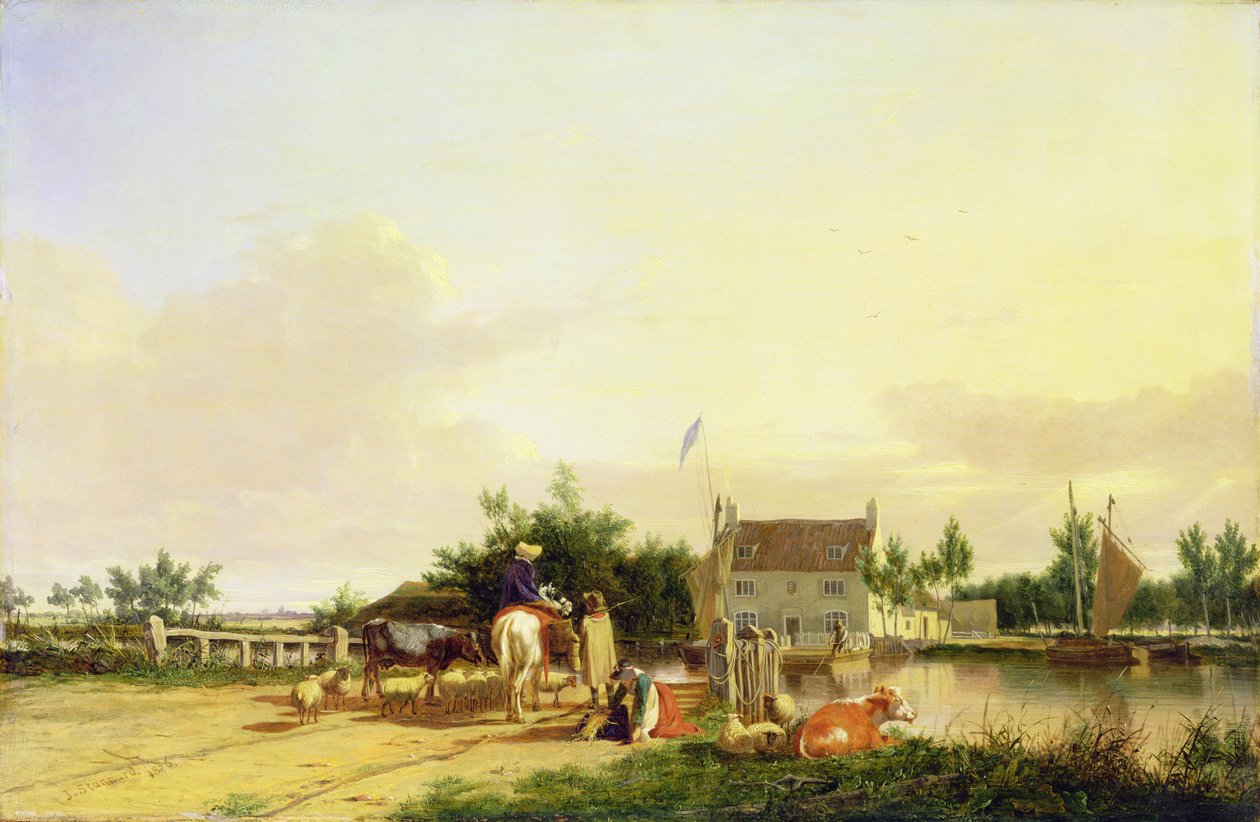 Buckenham Ferry on the River Yare, Norfolk, 1826