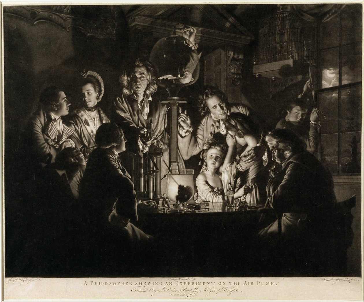 A Philosopher Shewing an Experiment on the Air Pump, engraved by ...
