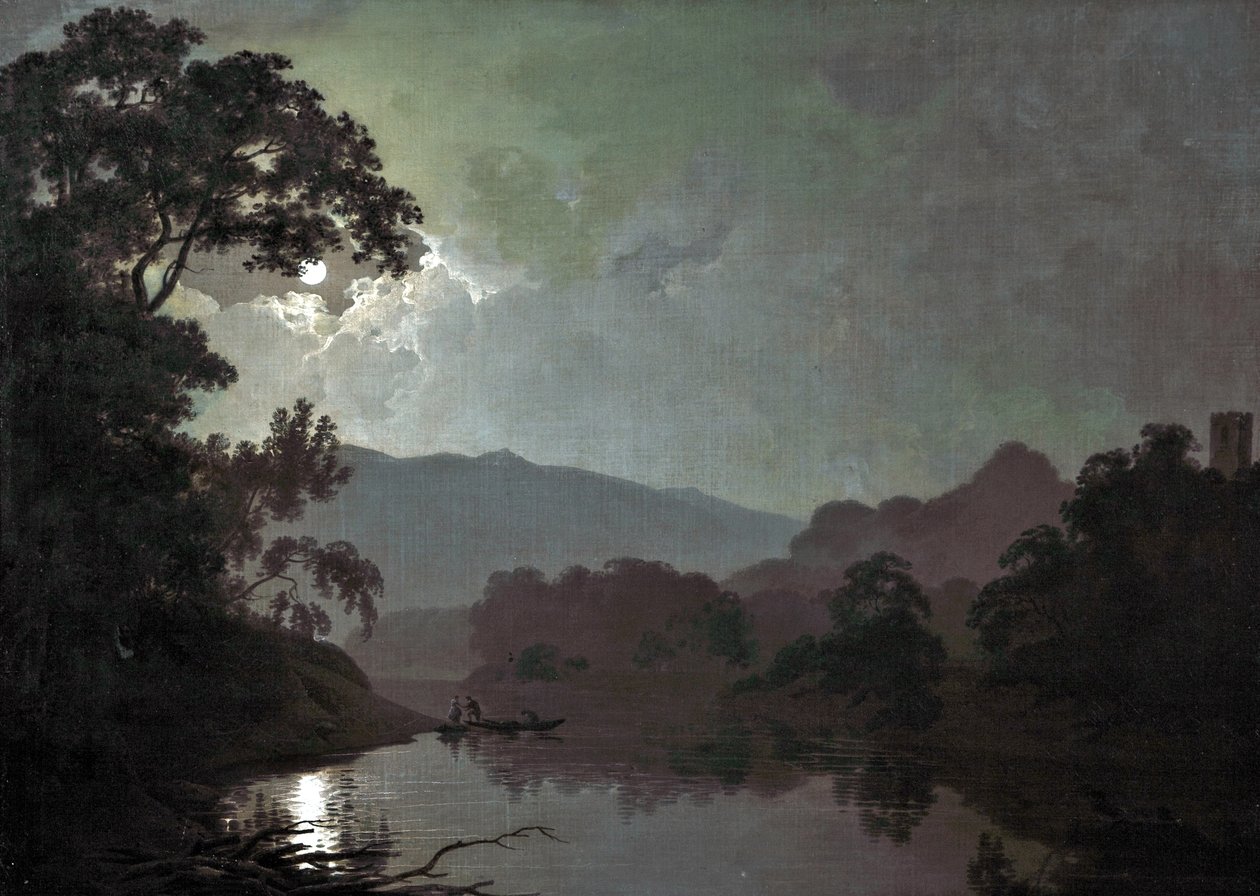 Snowdown by Moonlight by Joseph Wright of Derby