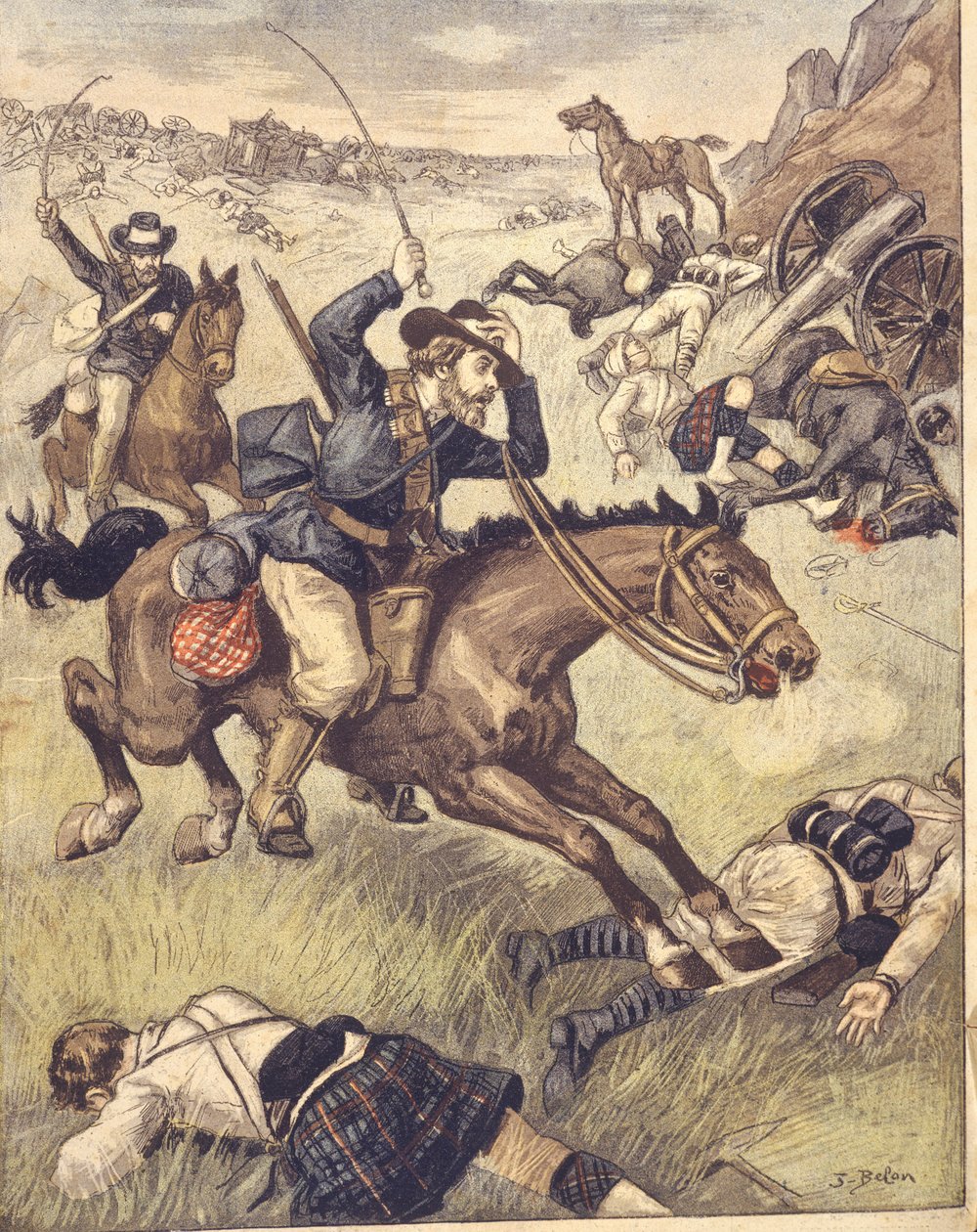 Boer Commando Attacking British Patrol During Anglo-Zulu and Anglo-Boer ...