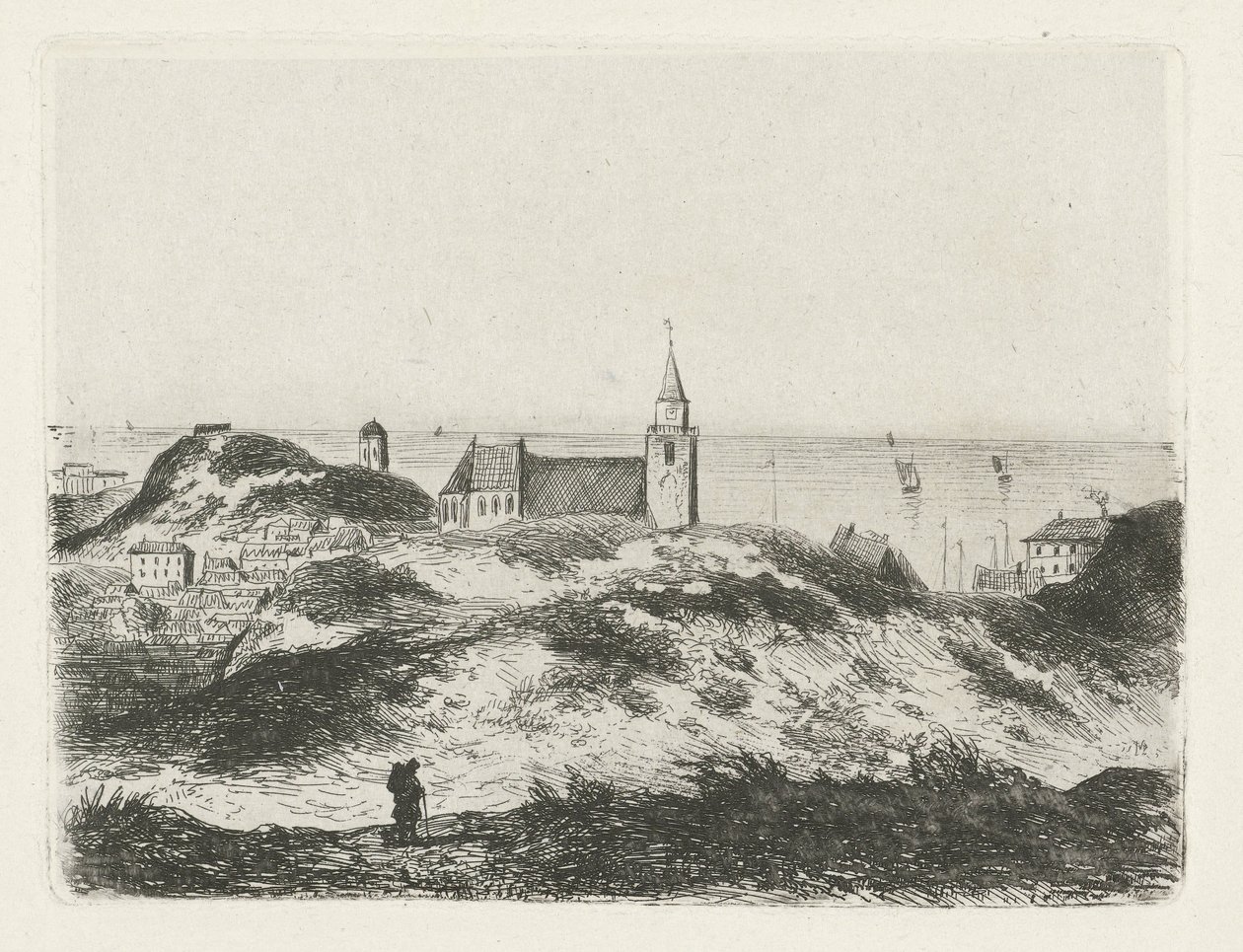 View of Scheveningen by Joseph Hartogensis: Fine art print