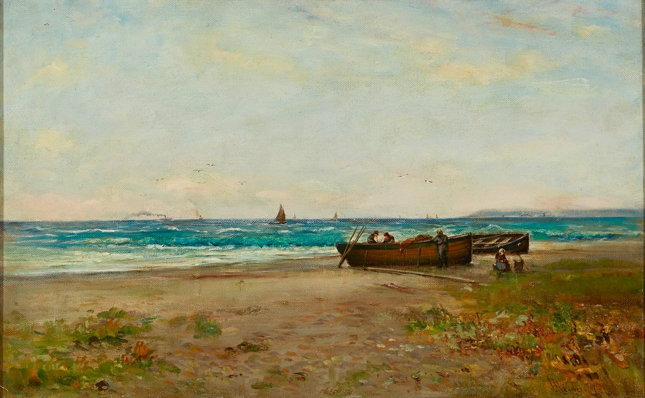 Tending the Boats, Ayrshire Coast by Joseph Henderson