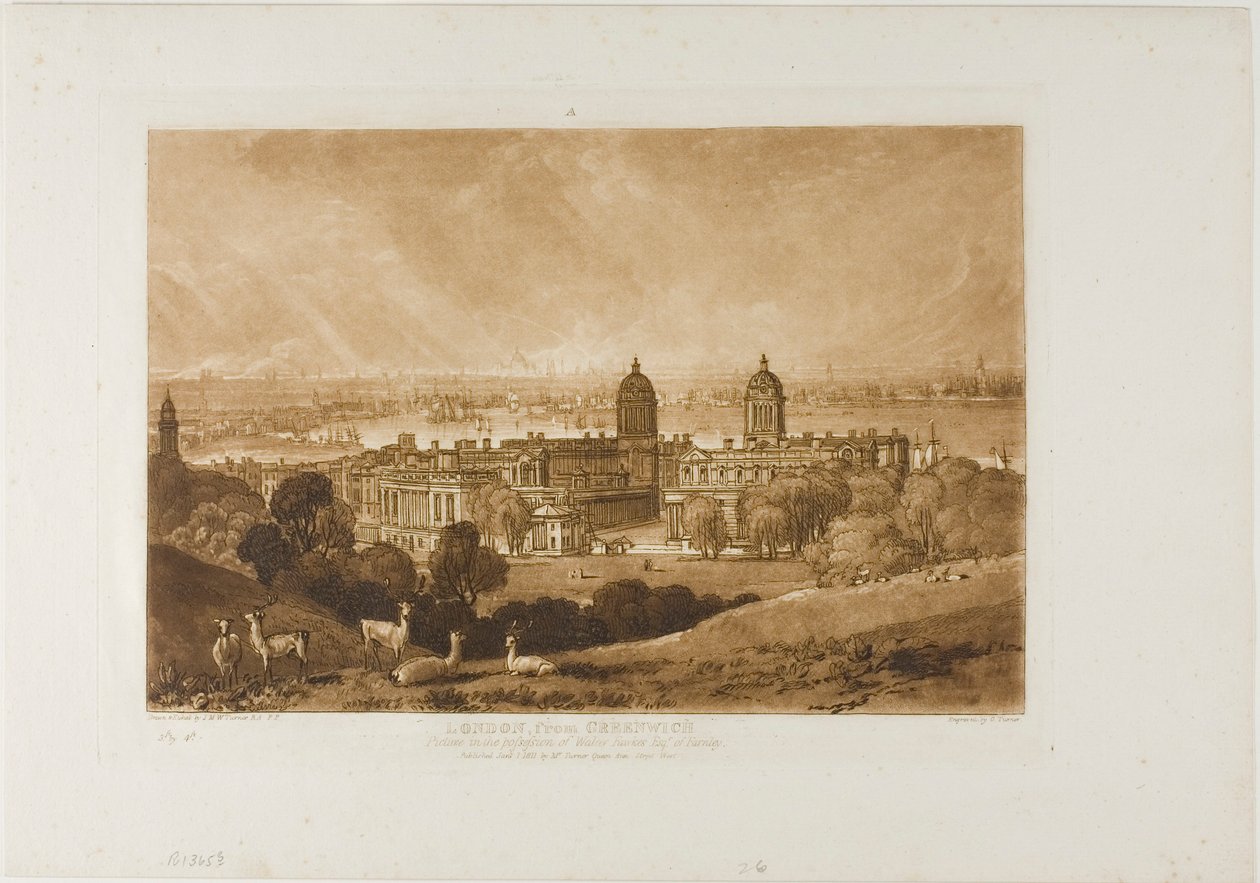 London from Greenwich, plate 26 from Liber Studiorum