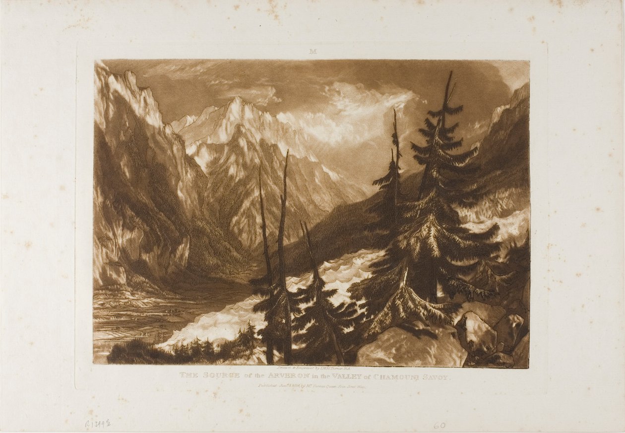 The Source of the Arveron, plate 60 from Liber Studiorum