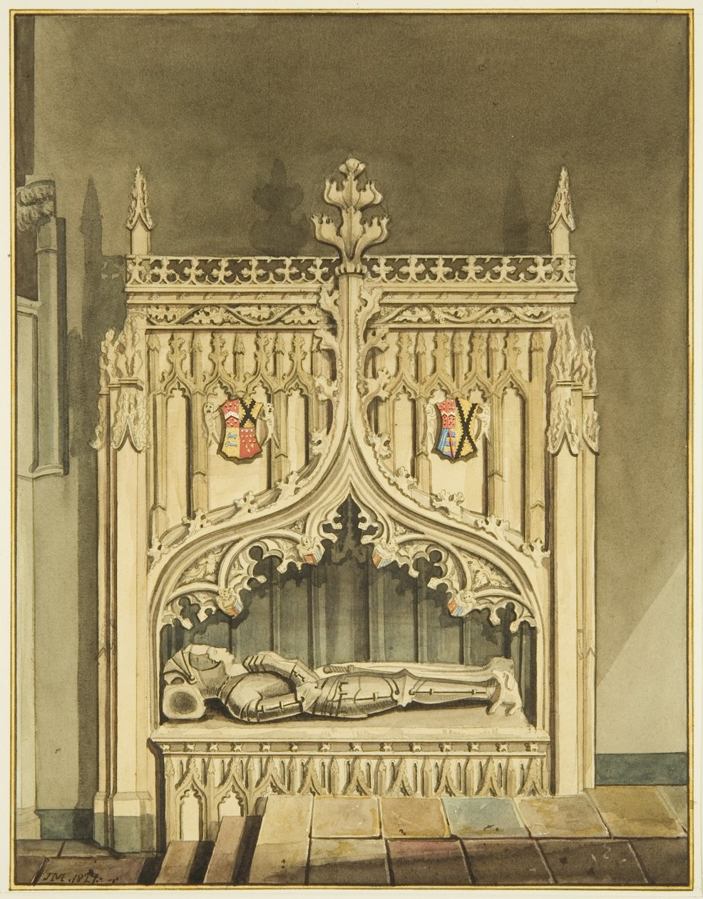 Berkeley's Monument by the altar steps of St Mark's