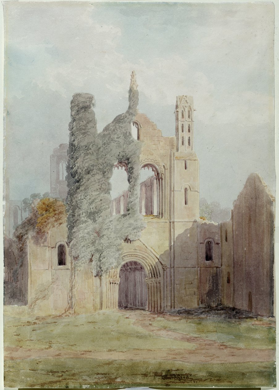 Kirkstall Abbey from the West Front by Joseph Rhodes