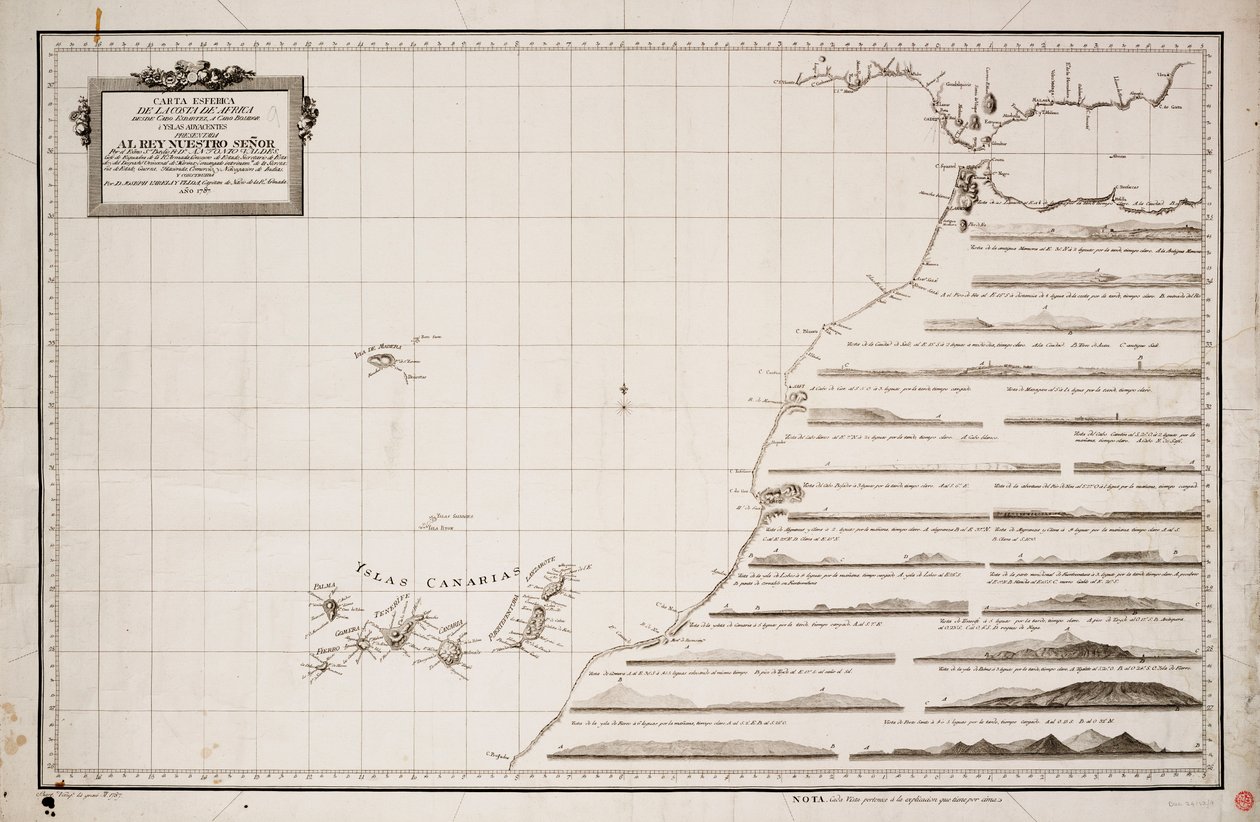 Map of the West Coast of Africa and the Canary Islands