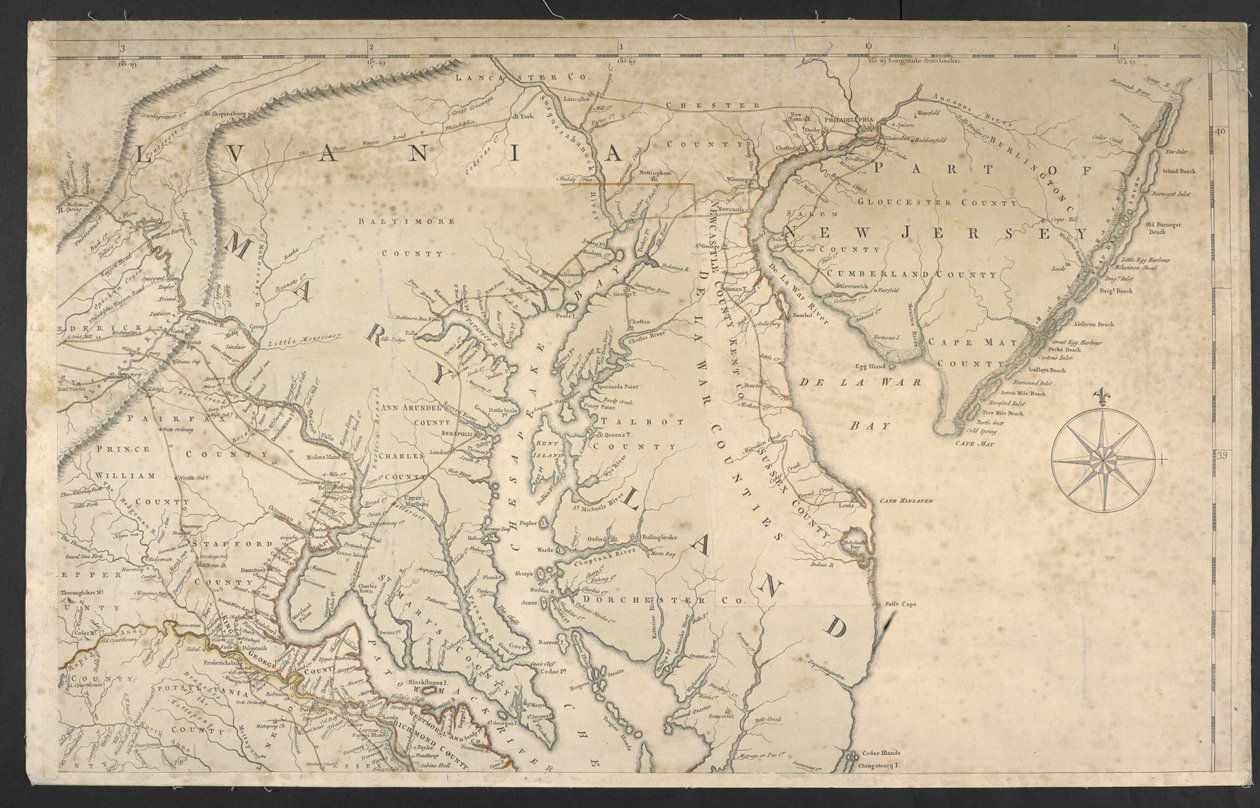 A Map of the Most Inhabited Part of Virginia
