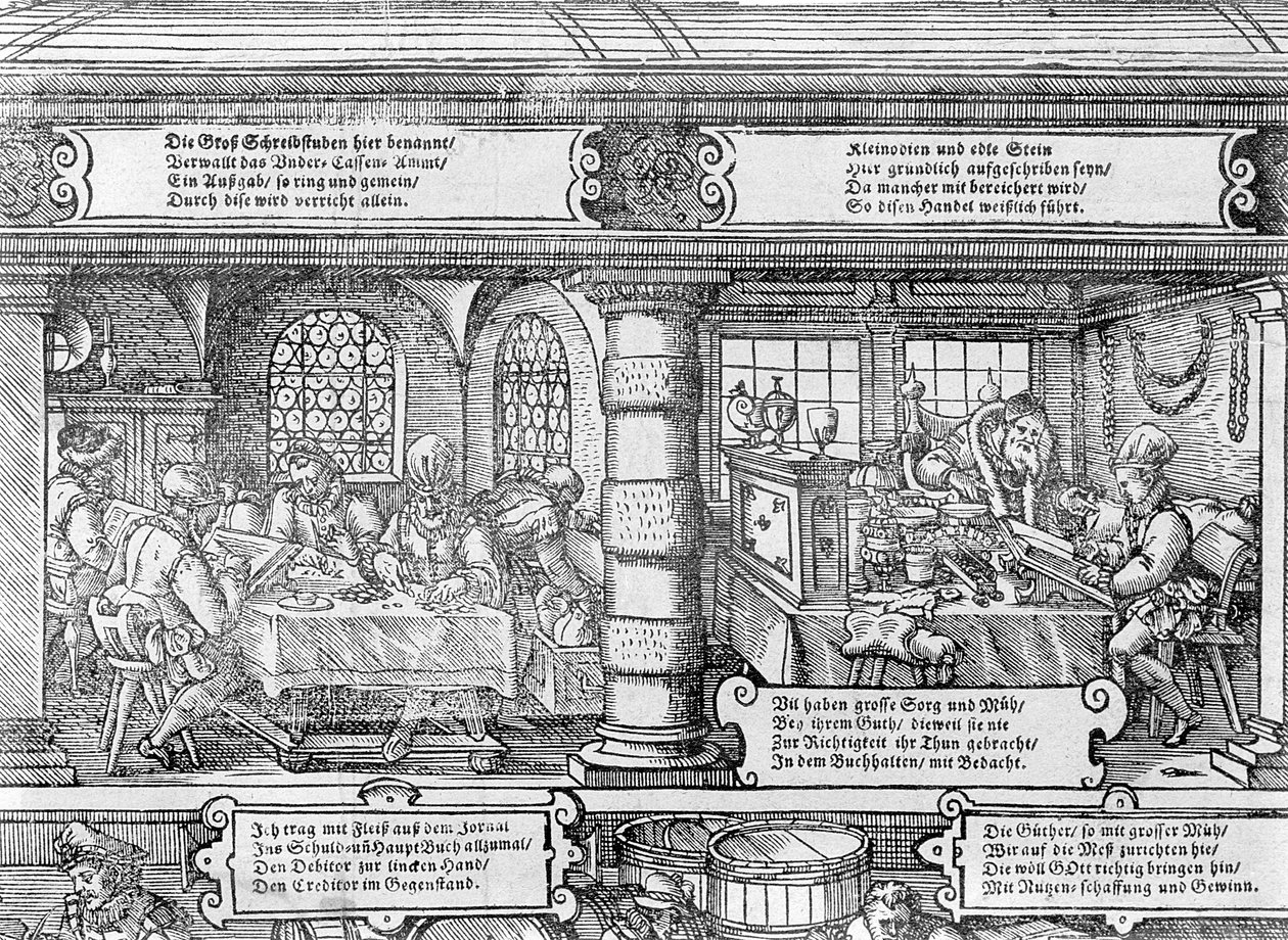 Banking Scene by Jost Amman: High-quality fine art print