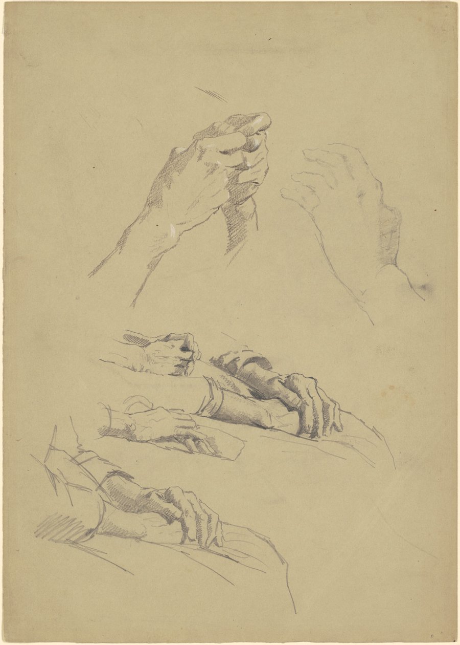 Studies of Hands by Jr. Enoch Wood Perry: Fine art print