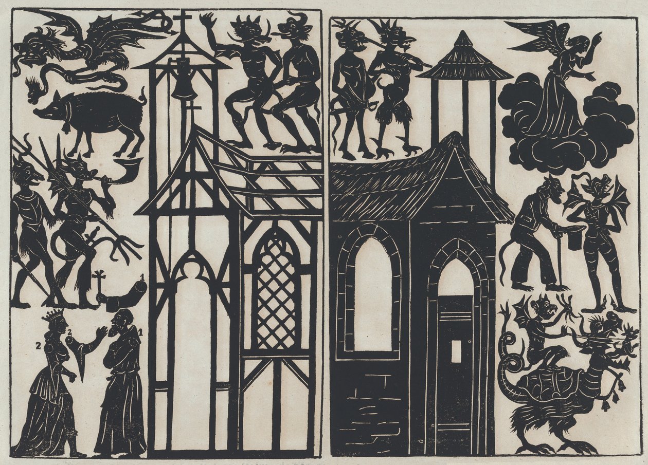 Sheet 5 of figures for Chinese shadow puppets, 1859