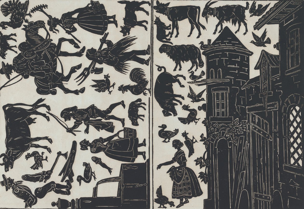 Sheet 6 of figures for Chinese shadow puppets