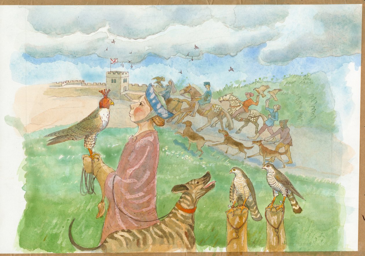 An Early Medieval Hunting Scene by Judith Dobie