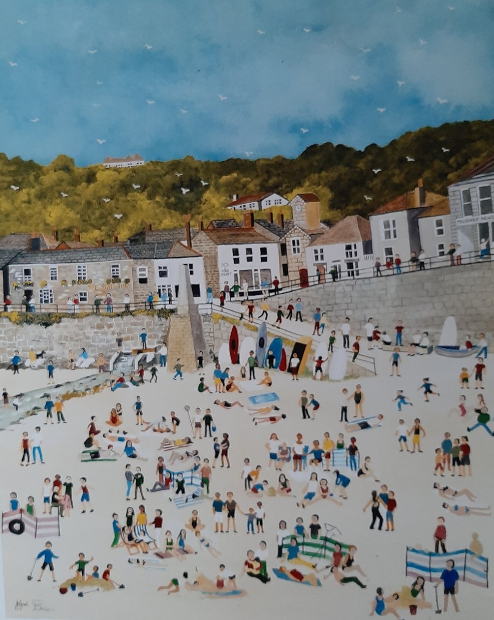 Mousehole Beach, 2018 by Judy Joel: Buy fine art print