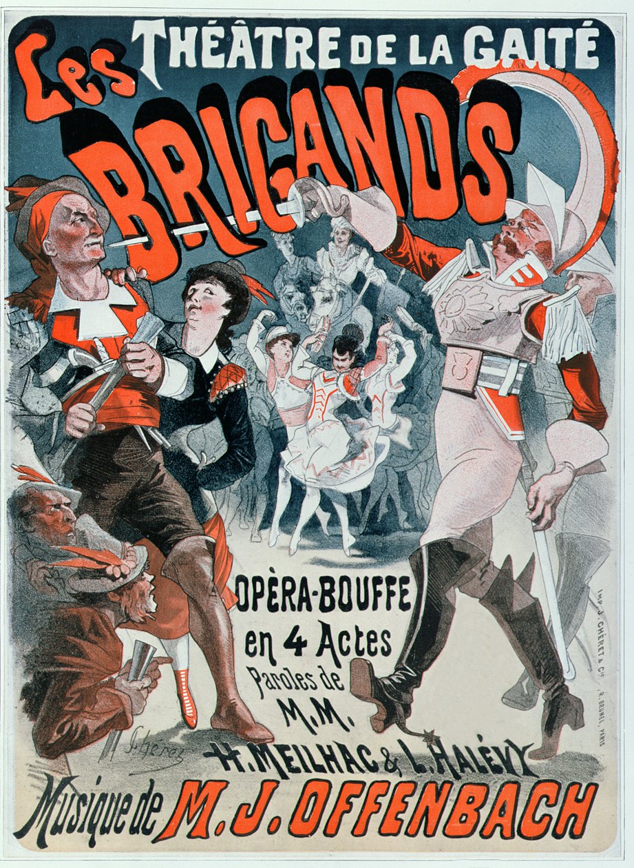Poster for the Opera Bouffe 'Les Brigands' by Jacques Offenbach