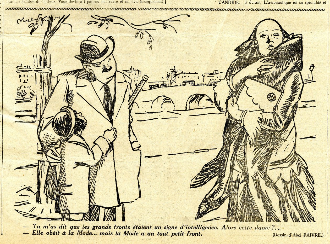 Candide, Satirical in B & W by Jules Abel Faivre