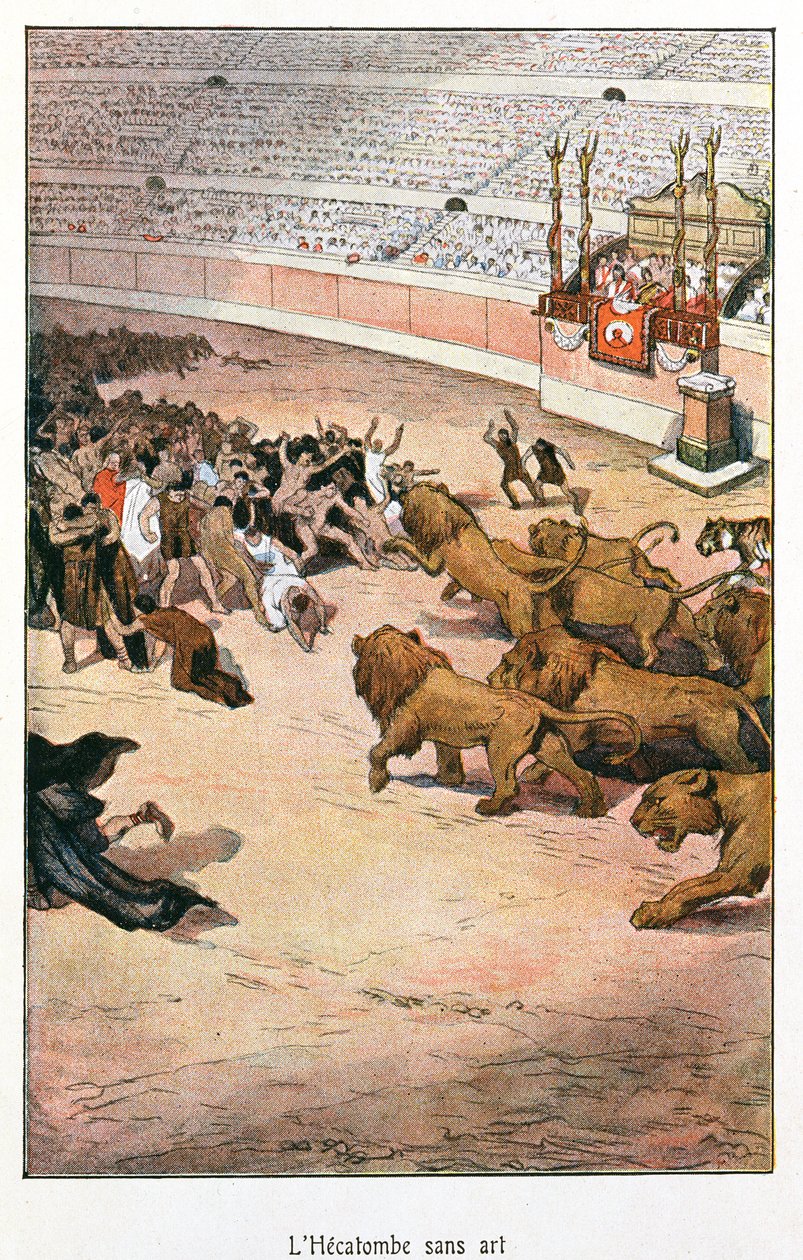 Roman Games, Illustration for 'L'Orgie Romaine' by Felicien Champsaur ...