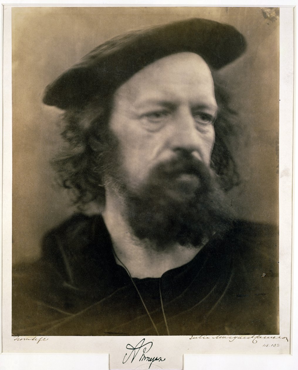 Portrait of Alfred, Lord Tennyson by Julia Margaret Cameron
