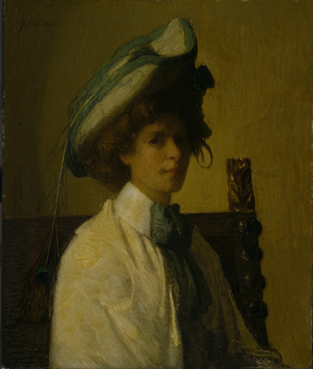 The Peacock Feather by Julian Alden Weir: Fine art print
