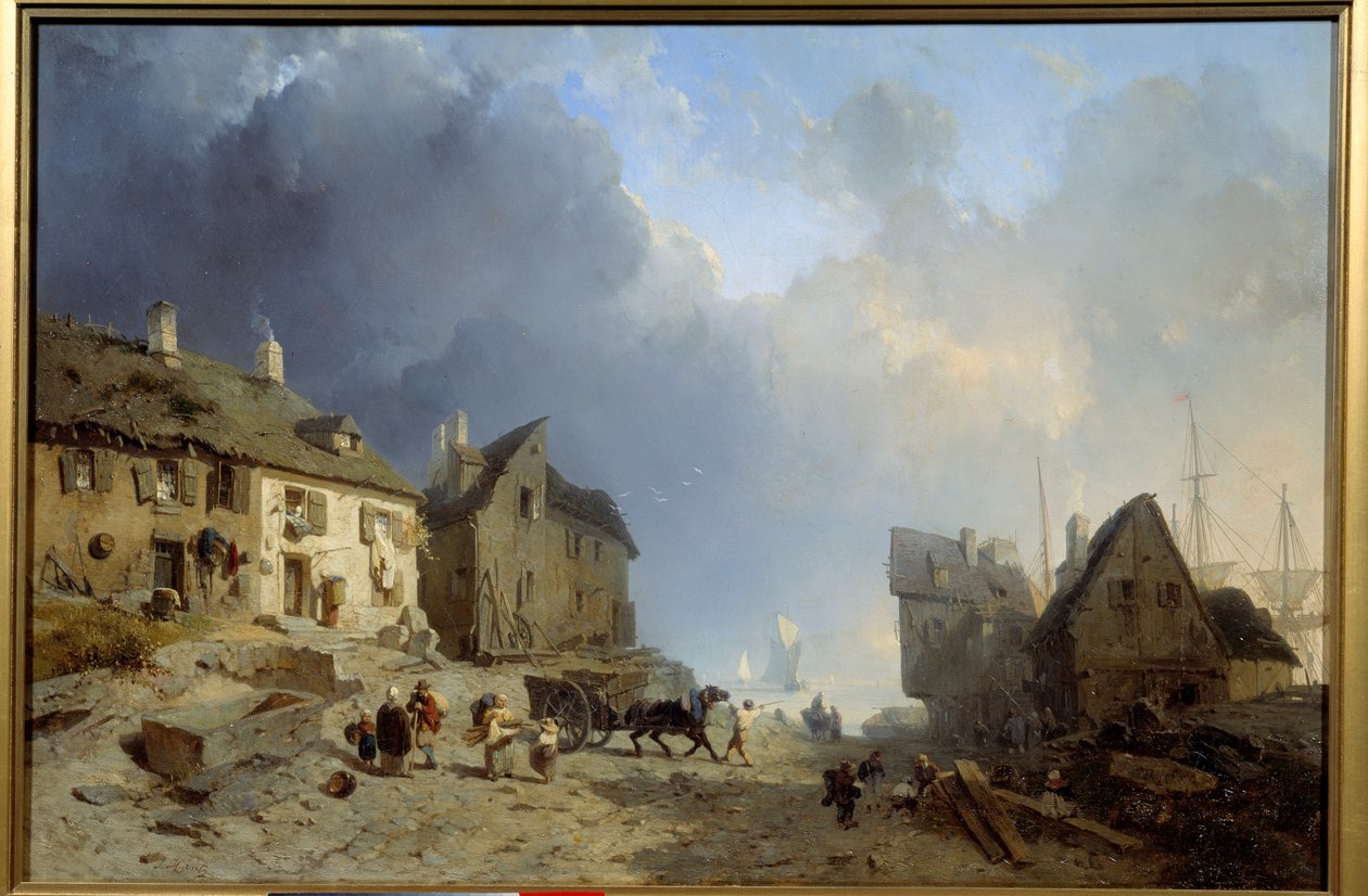 Port du pallet a Dieppe by Julius Hintz: Fine art print