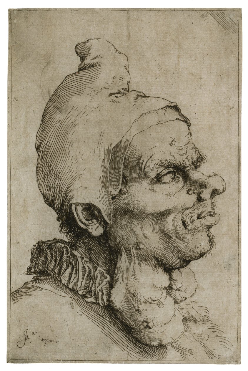 Large Grotesque Head, c.1622 by Jusepe de Ribera
