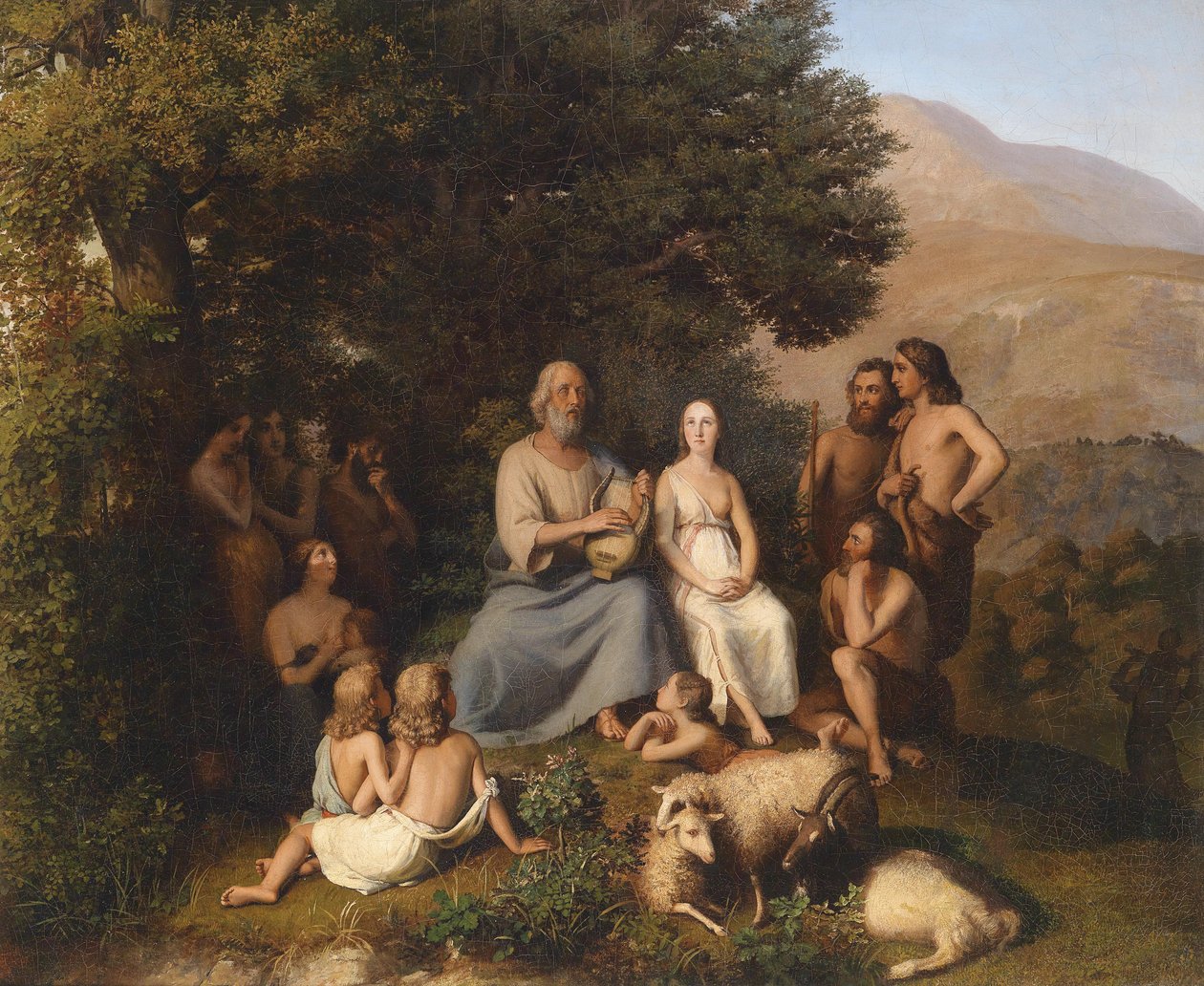 Homer Singing in the Circle of Young Greeks by Karl Becker