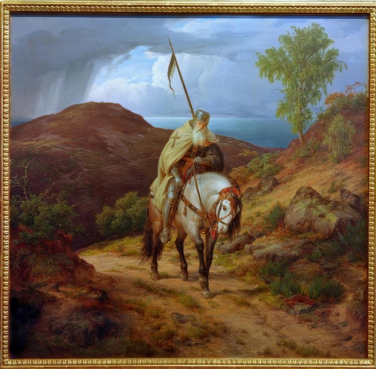 Returning Crusader by Carl Friedrich Lessing