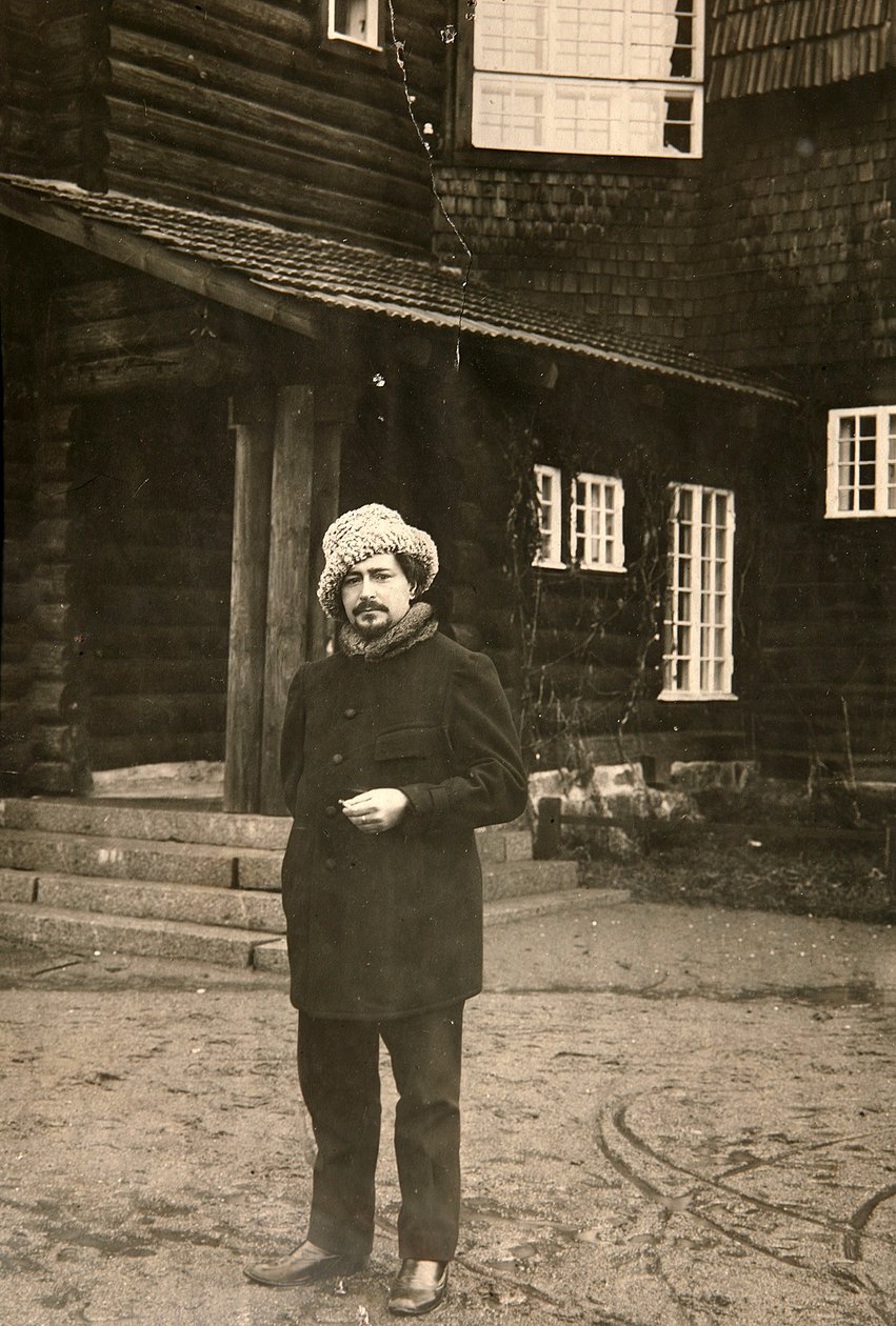 Russian Author Leonid Andreyev at His House in Vammelsuu Serovo