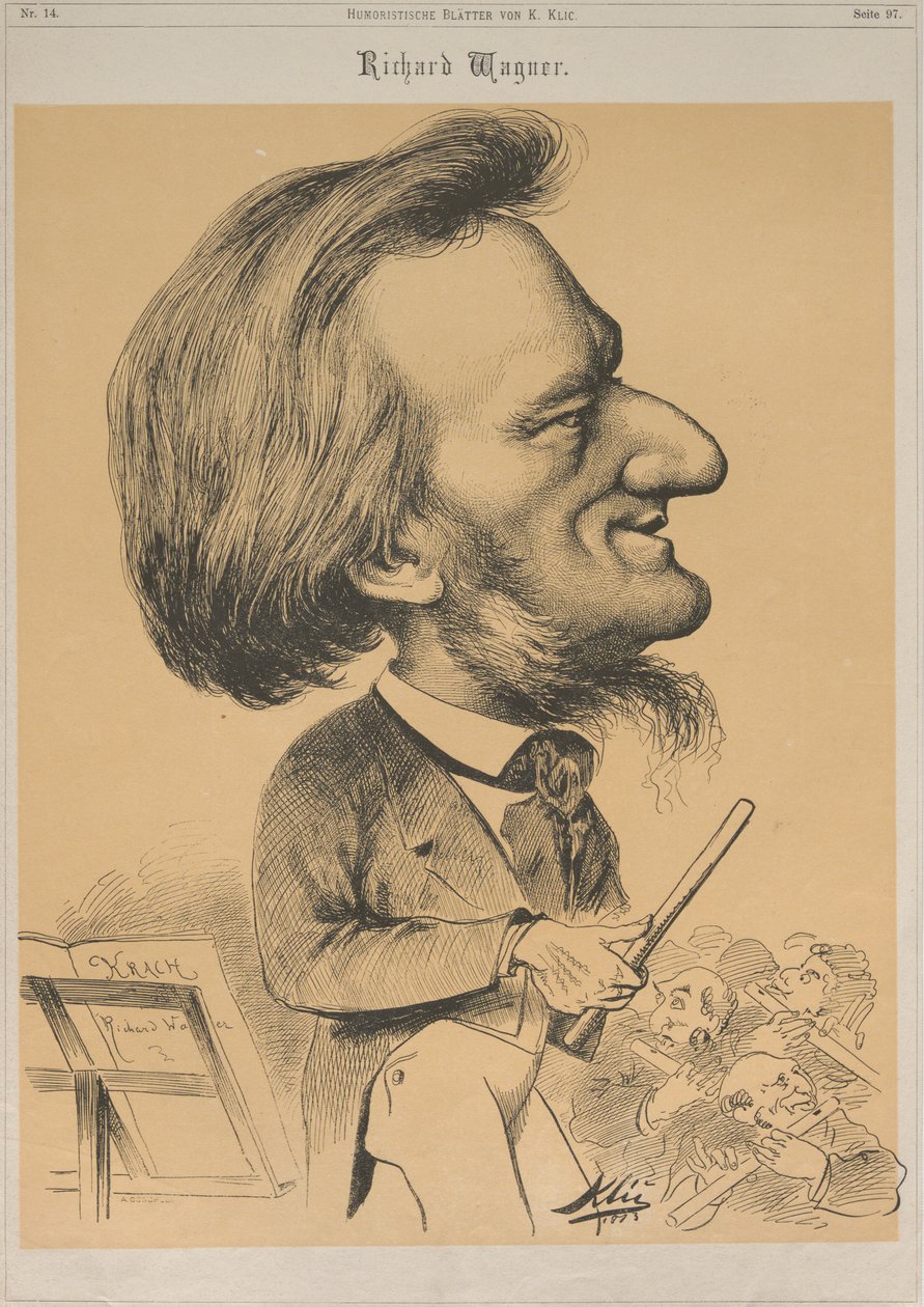 Richard Wagner at the Conductor's Desk, 1873 by Karl Klic