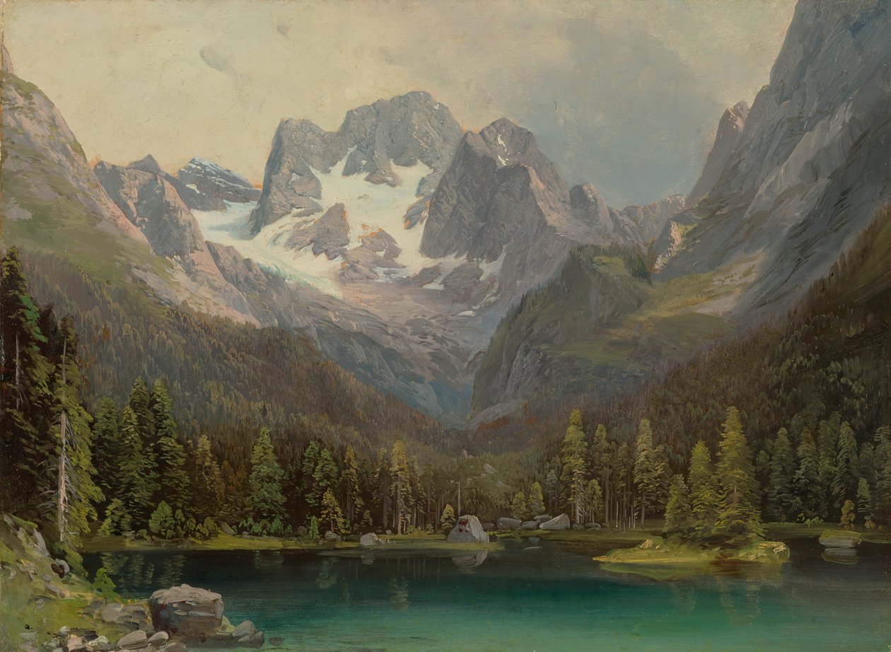 Front Gosausee with Dachstein by Karl Millner