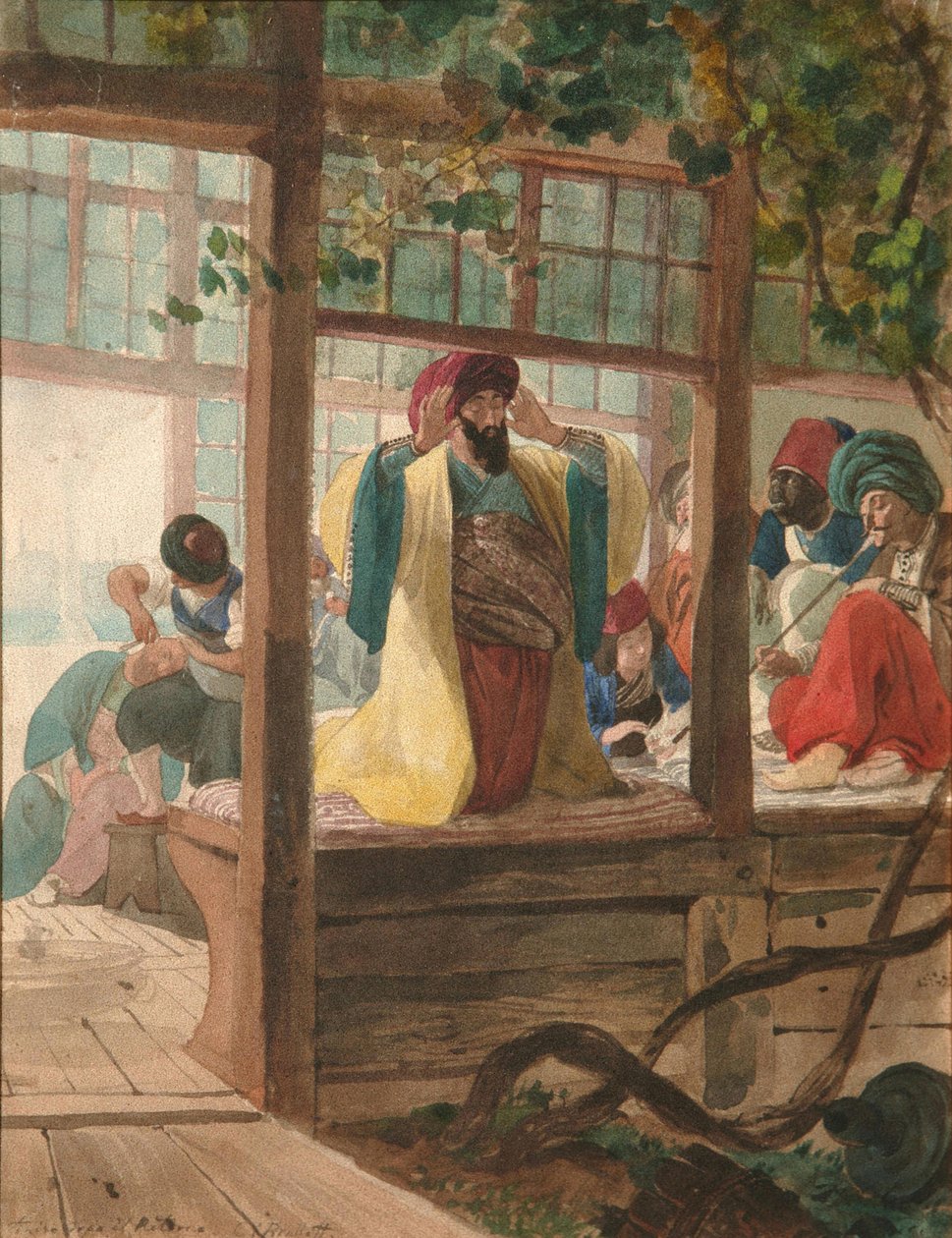 A Barber Shop by Karl Pavlovich Bryullov: Fine art print