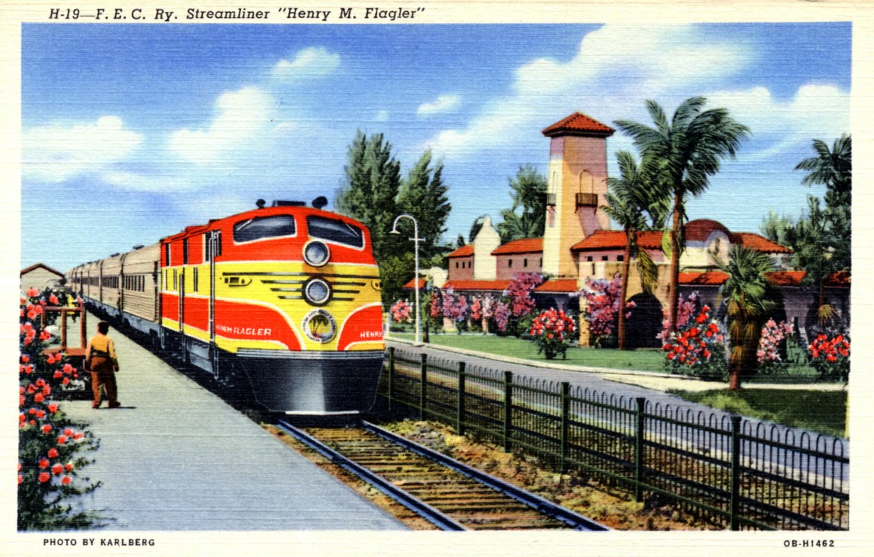 FEC Railway Streamliner Train Henry M Flagler, Florida