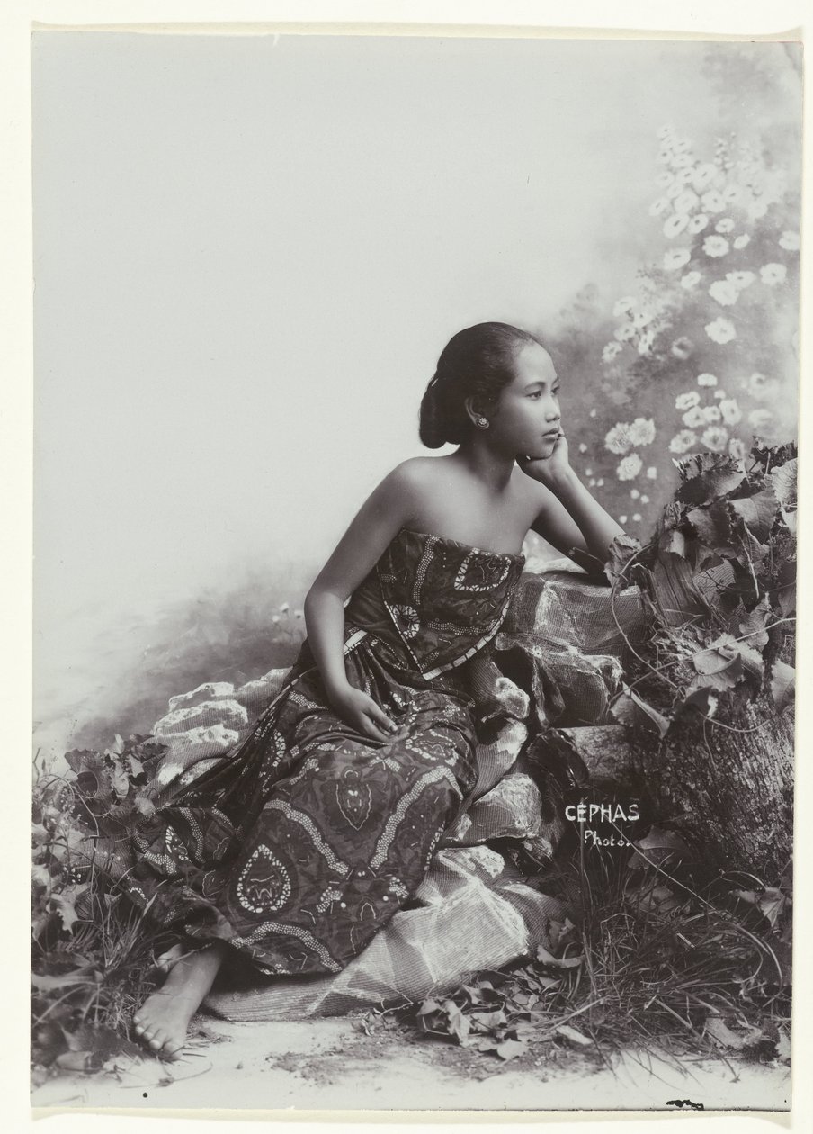 Studio Portrait of a Seated Young Javanese Woman