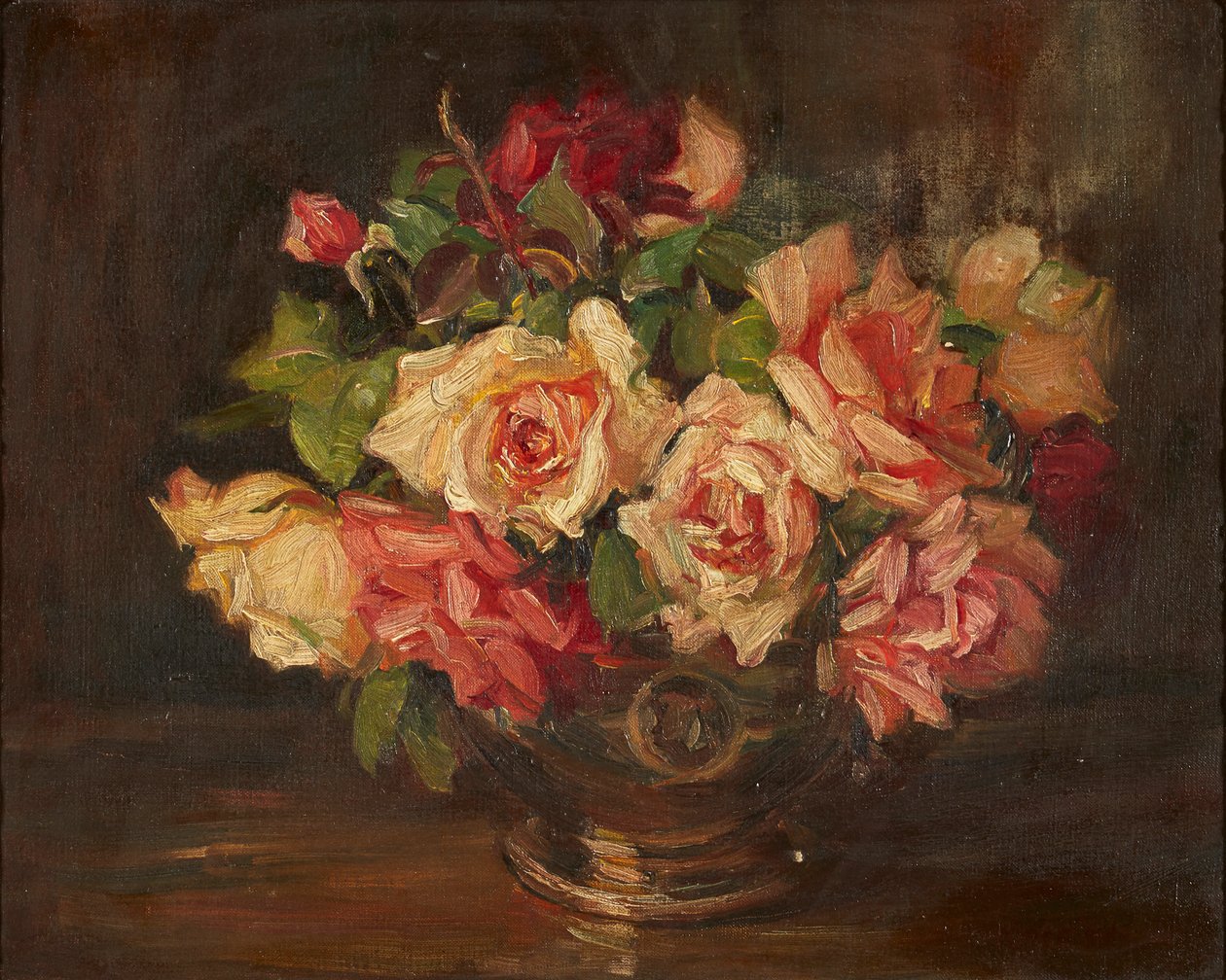 Pink Roses by Kate Wyllie: Highest-quality art reproduction