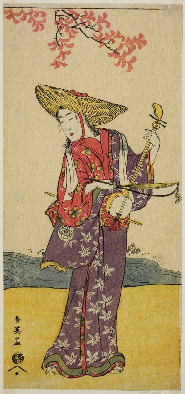 The Actor Sawamura Tamagashira as a Strolling Musician in the Play Dai ...