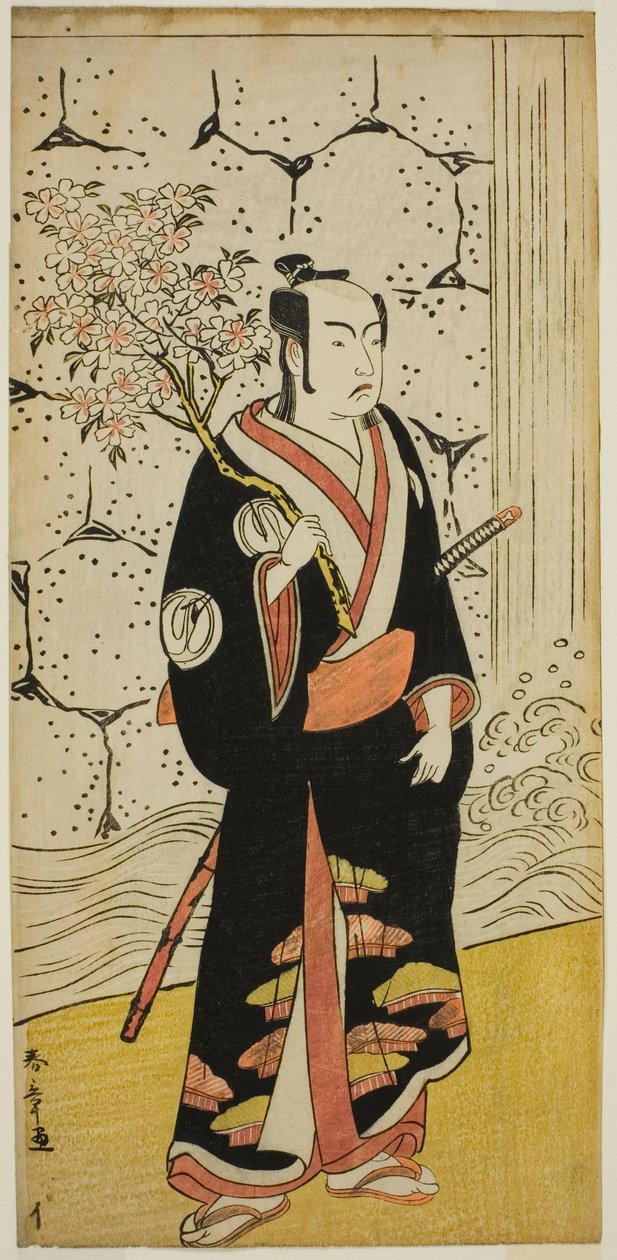 The Actor Sawamura Sojuro III as Sonobe Zaemon in the Play 'Shin ...