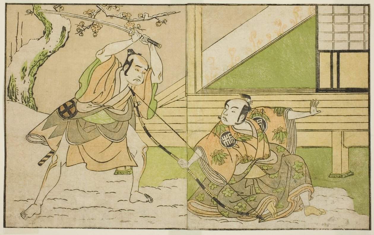 The Actors Arashi Sangoro II as Hojo Tokiyori and Otani Hiroji III as ...