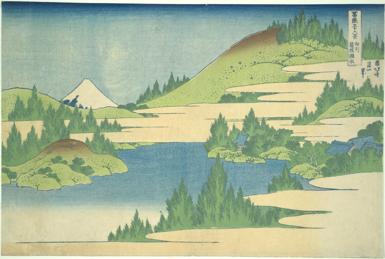 Lake Hakone in Segami Province, from the series Thirty-six Views of ...