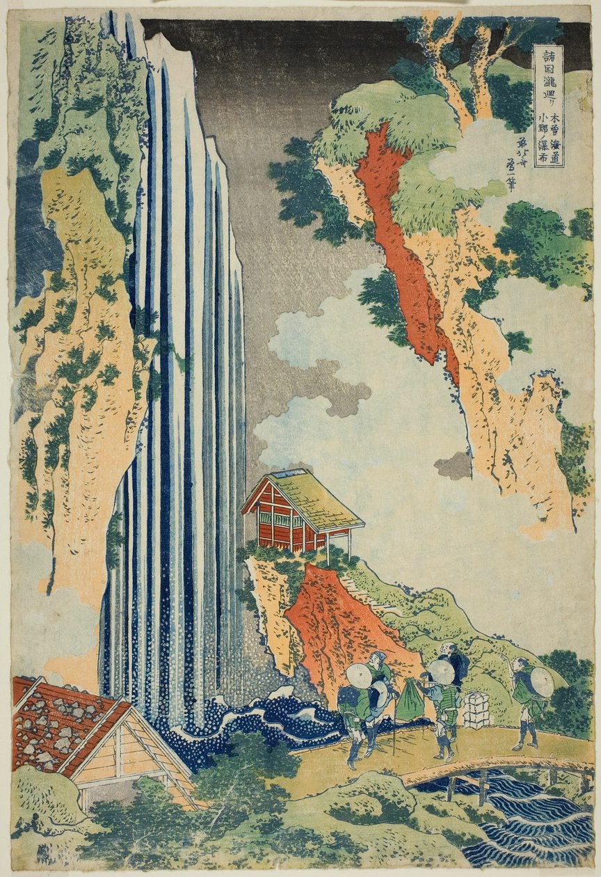 Ono Falls on the Kisokaido, from the series "A Tour of Waterfalls in ...